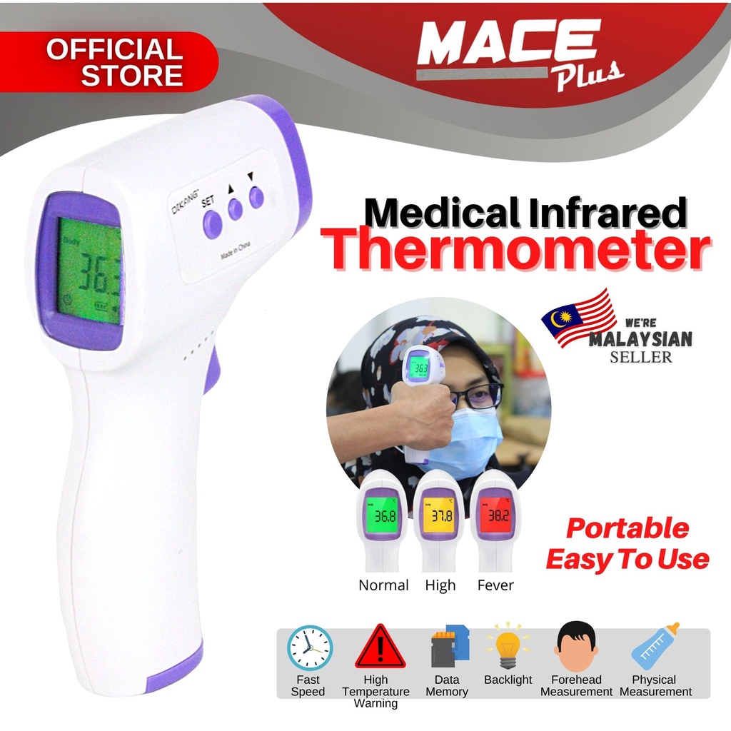 Digital Infrared Thermometer Non-Contact Laser Forehead Thermometer For ...