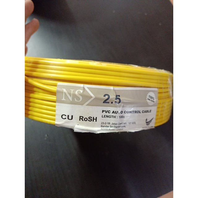 1 ROLL 【cable 1.5mm / 2.5MM 】100% Pure Copper Made in Malaysia Wayar Pvc Auto Control Cable ...