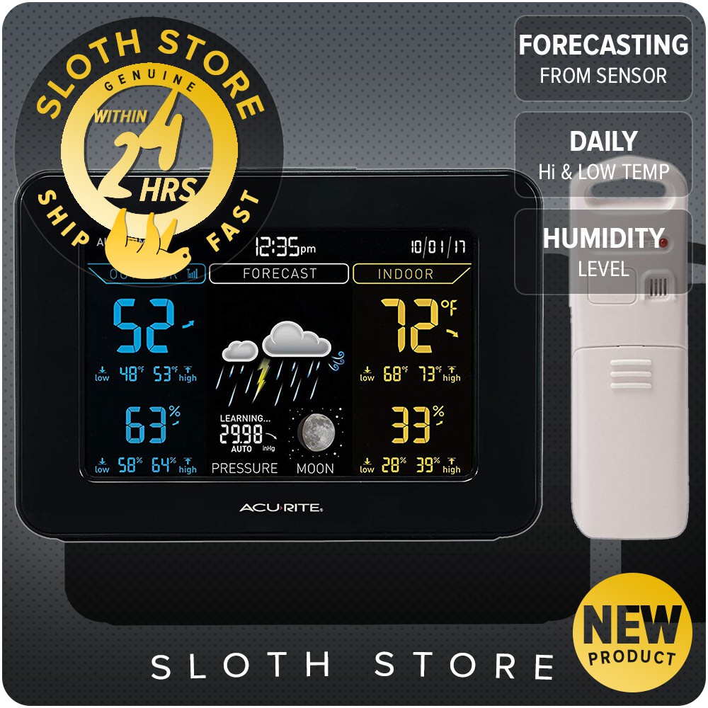 AcuRite 02027A1 Color Digital Weather Station with High Low Temperature ...
