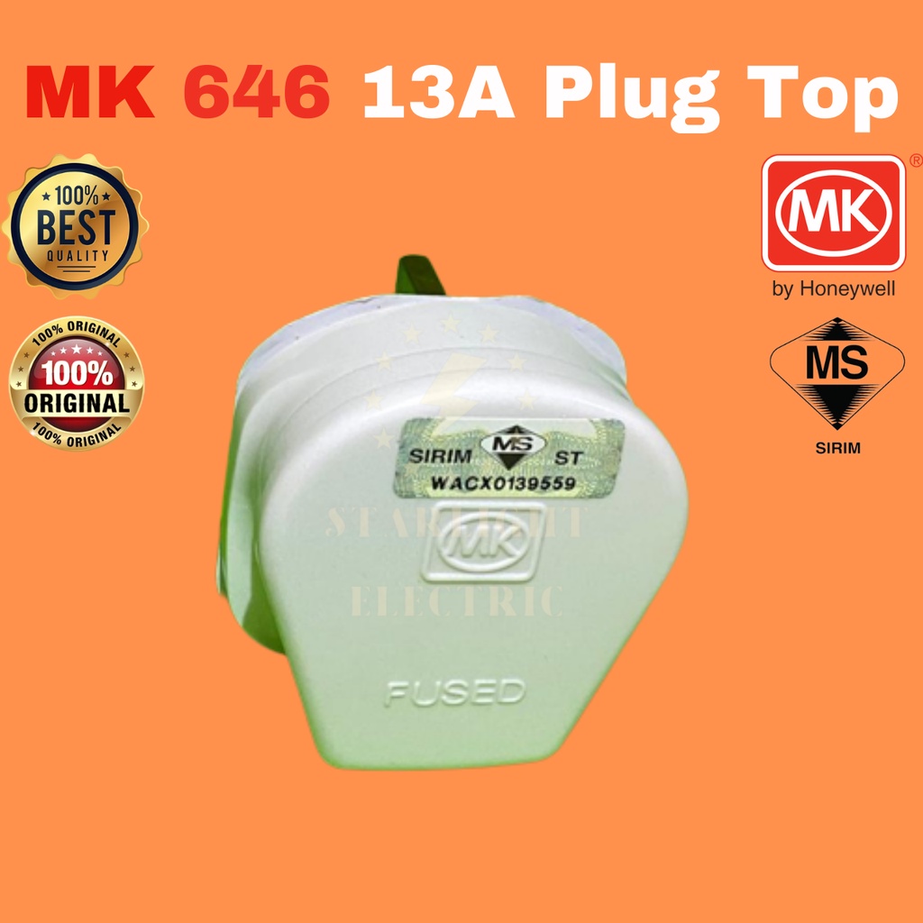 MK 646 13A PLUG TOP 1pcs【READY STOCK】[SIRIM approved] 10pcs/box ...