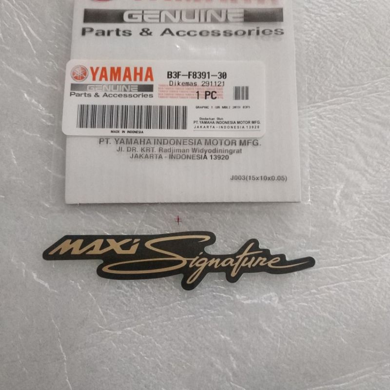 YAMAHA MAXI SIGNATURE LOGO EMBLEM STICKER BLACK DOP NMAX LEXi 125 B3F ...