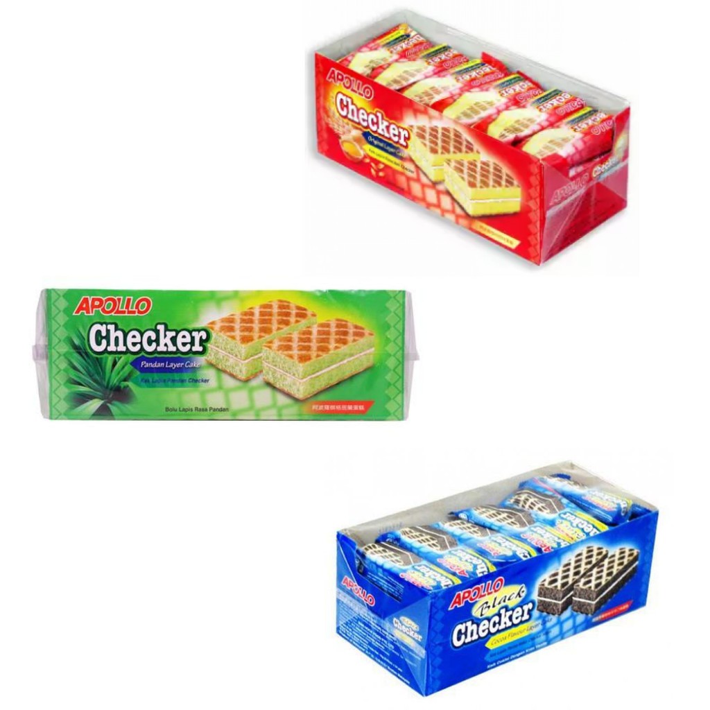 [Ready Stock] Apollo Checker Layer Cake (Original/Pandan/Cocoa) 24's x ...