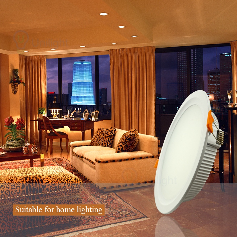 Unilight LED Bulat 5 inci 15W PanelLight Downlight Lampu Siling Lampu ...