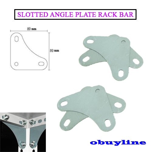 Slotted Angle Plate (89mm x 89mm) Corner Plate for Slotted Angle Bar ...