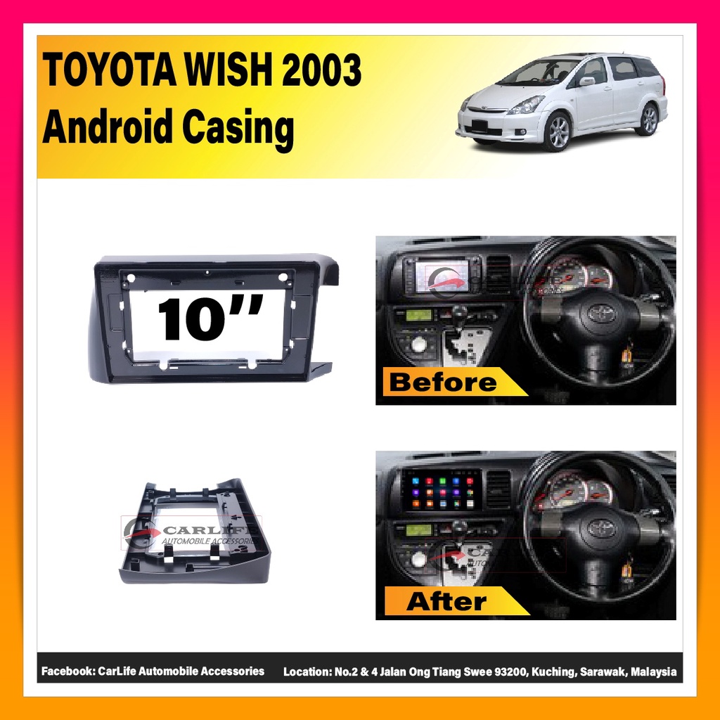 Toyota Wish 2003 10" Android Player Casing | Shopee Malaysia