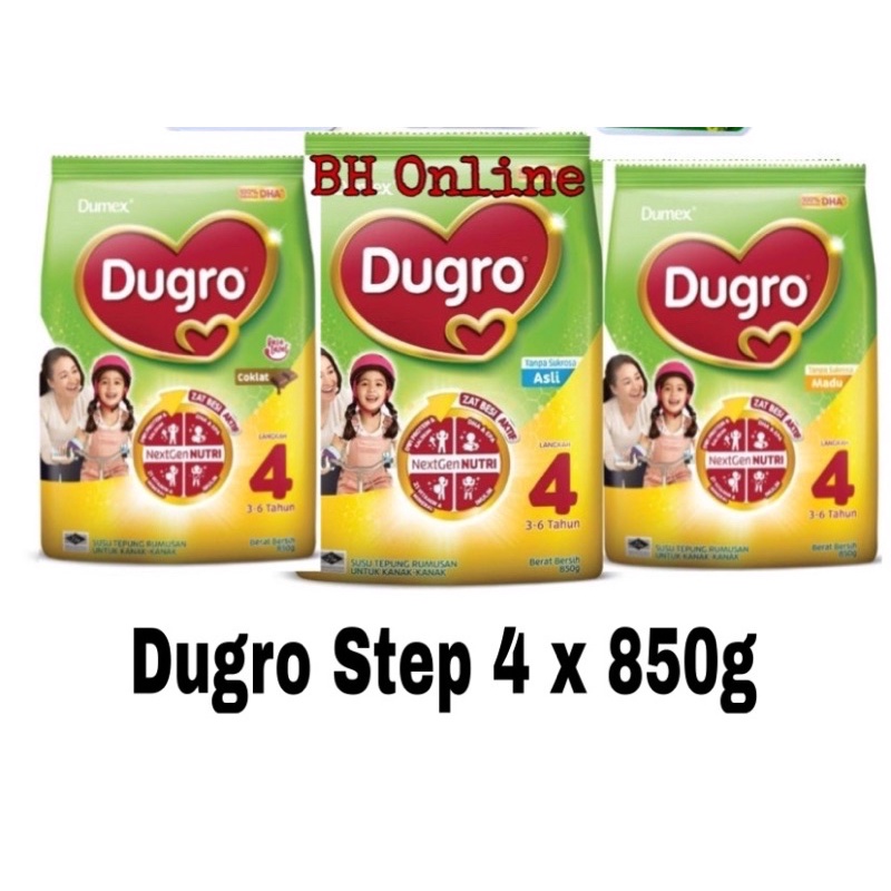 Dumex Dugro Step 4 (850g x 3 Packs) - Biasa, Madu, Coklat | Shopee Malaysia