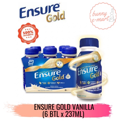Ensure Gold Vanilla Liquid Ready-to-Drink (237ml x 6 bottles) | Shopee ...