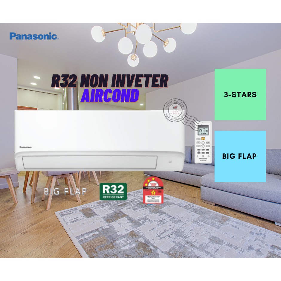 Panasonic CS-PN9WKH 1.0HP Standard Non-Inverter R32 Air Conditioner Big ...