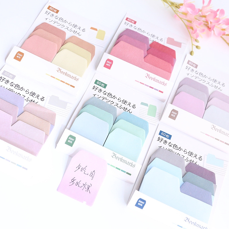Gradient Multi-Color Memo Pad Index Label N Times Stickers Message Memo ...
