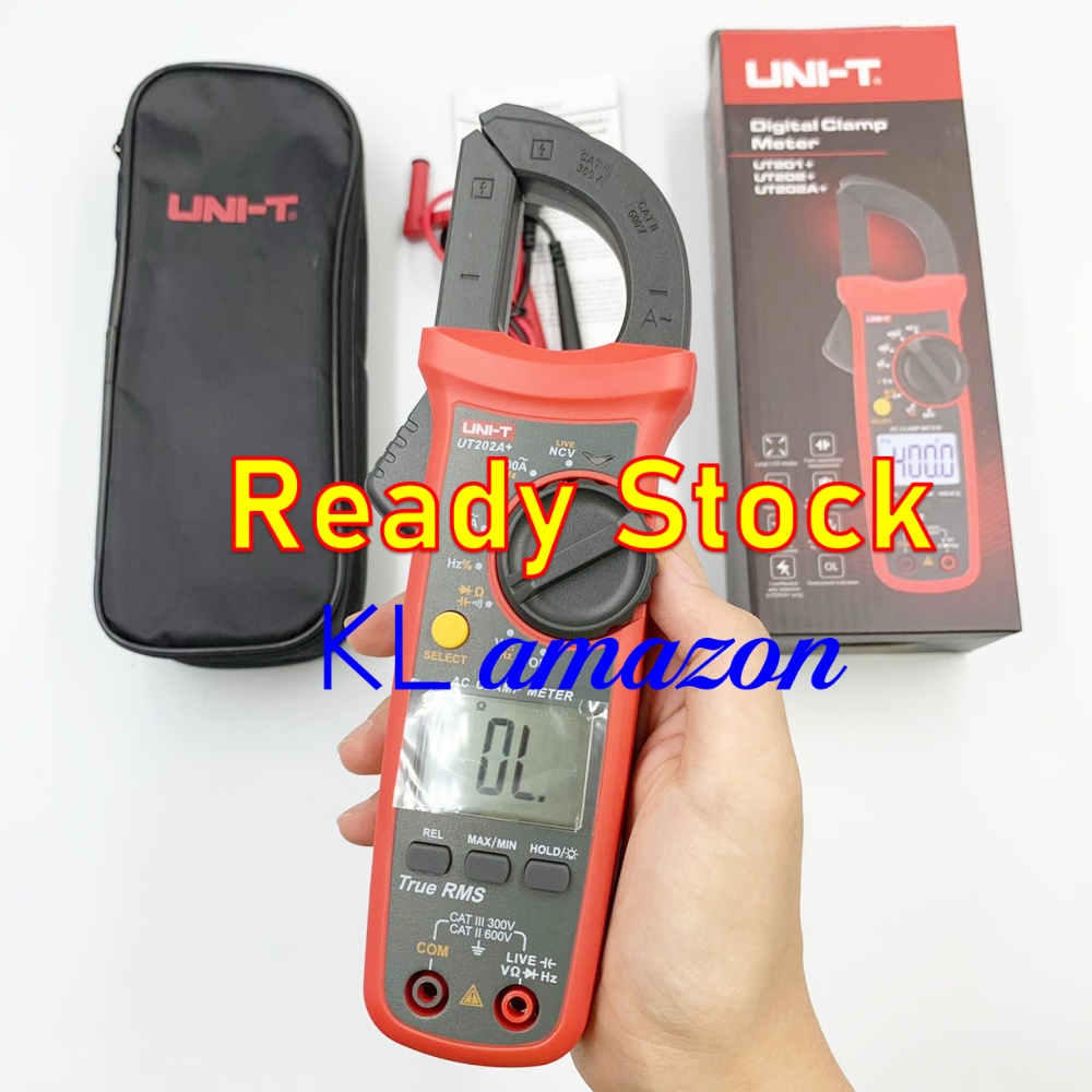 UNI-T UT202A+ DIGITAL CLAMP MULTI-METERS WITH CAPACITOR AC DC 600V ...