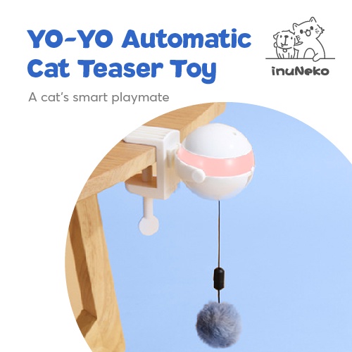 inuNeko Automatic Yo-Yo Cat Teaser Toy with Free Battery / Auto Lifting ...