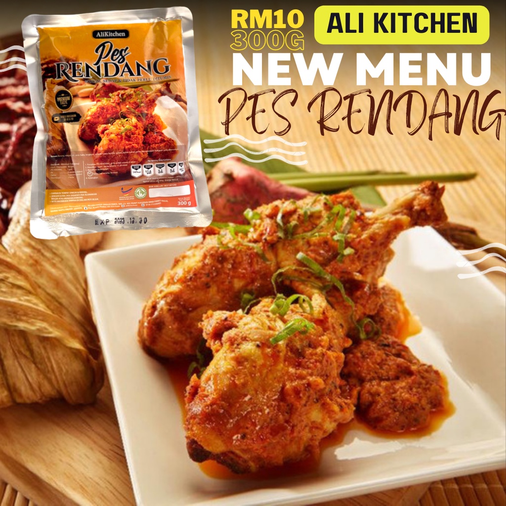 Pes Rendang Ali Kitchen Sedap Mudah Halal Fast Shipping Ready Stock ...