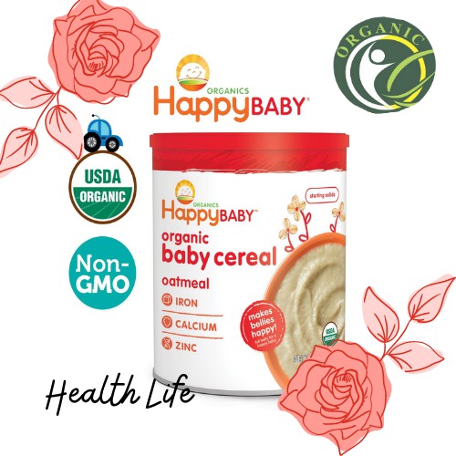 Happy Baby Organic Baby Cereal 198g | Shopee Malaysia