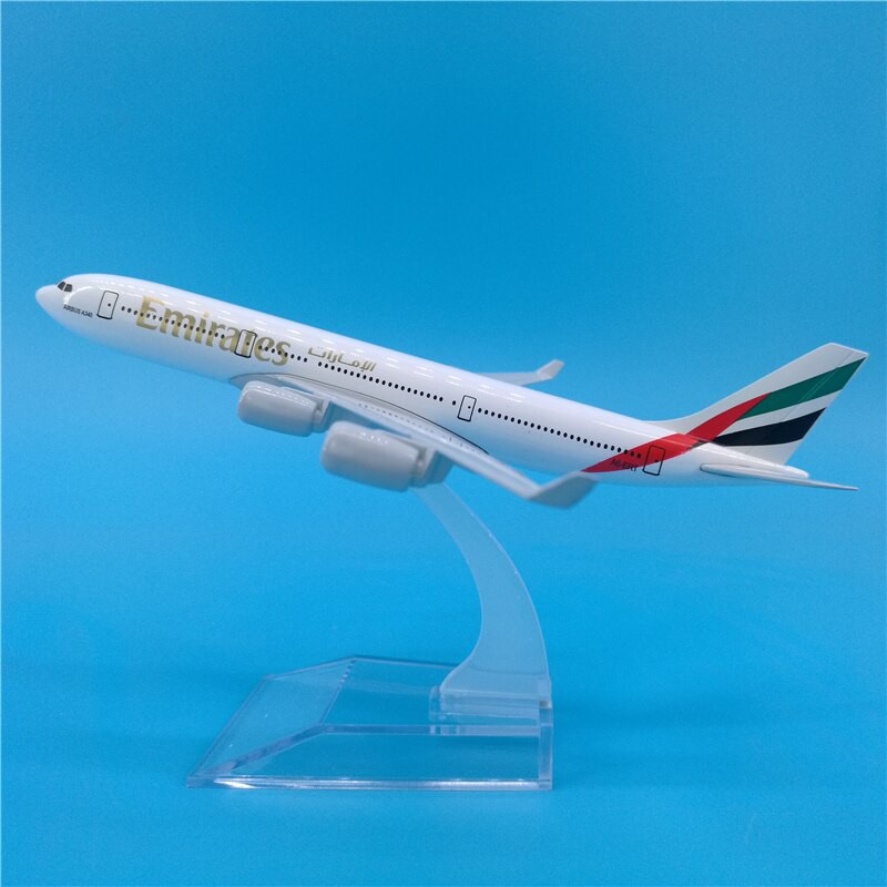 Emirates Airbus A340 Aircraft Model 16cm Die-cast Metal Alloy Airplane ...