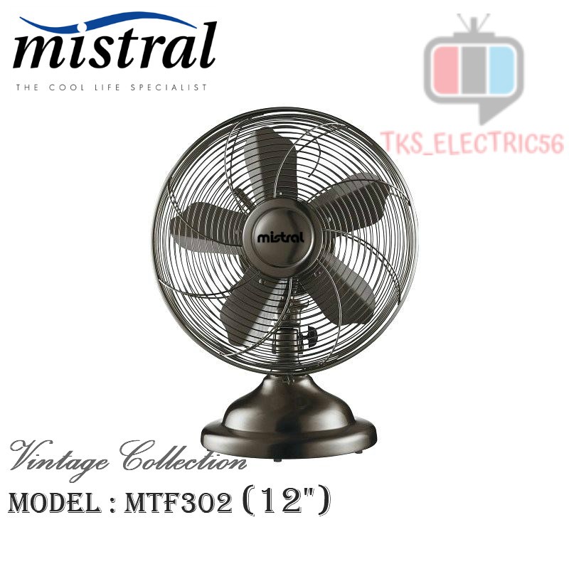MISTRAL Vintage Table Fan 12" MTF302 | Shopee Malaysia