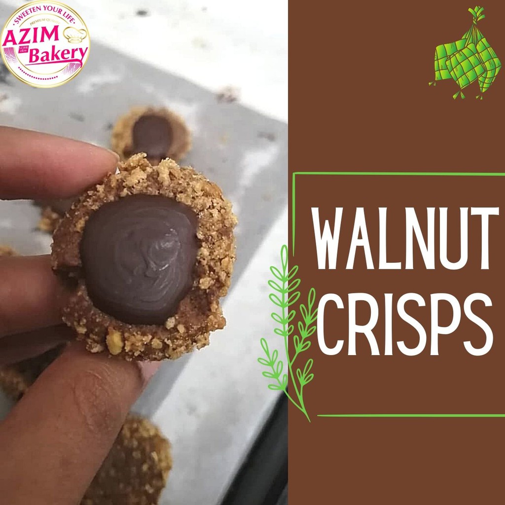 Biskut Raya Walnut Crips | Homemade Biskut Raya Walnut Cookies [ With ...