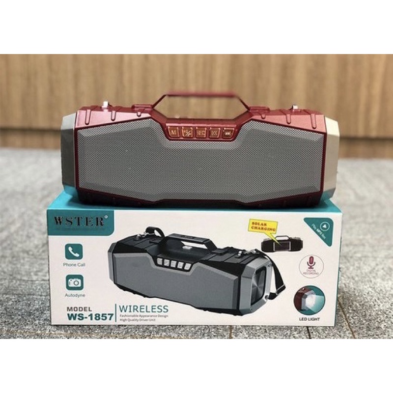 ORIGINAL WSTER WS1857 Solar Panel Bluetooth Speaker with Torch Light*C1 ...