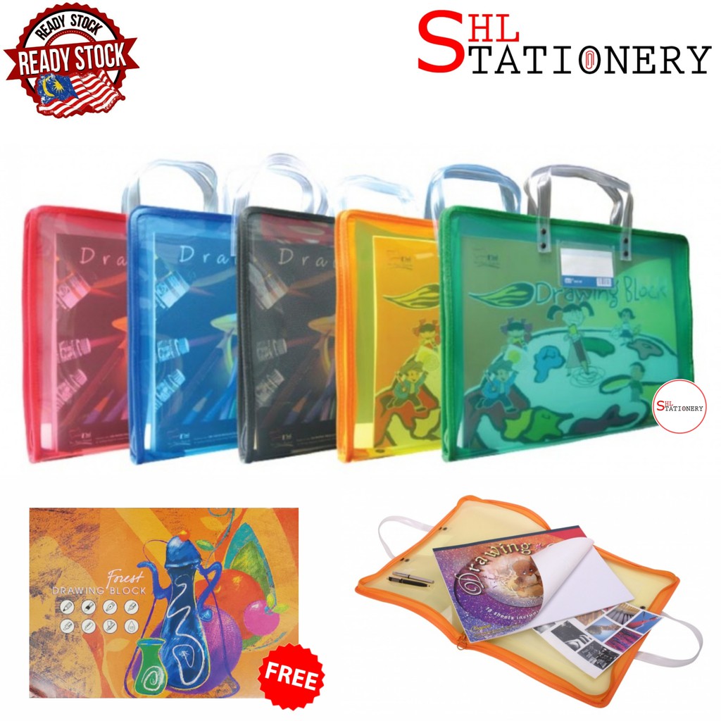 CBE Artist Drafting Drawing Bag Size B4 / A3 Free Art Drawing Block ...