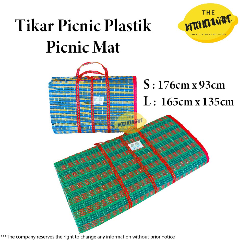 Tikar Picnic Plastik/Tikar Plastik Berkelah/ Tikar Lipat Besar & kecil ...