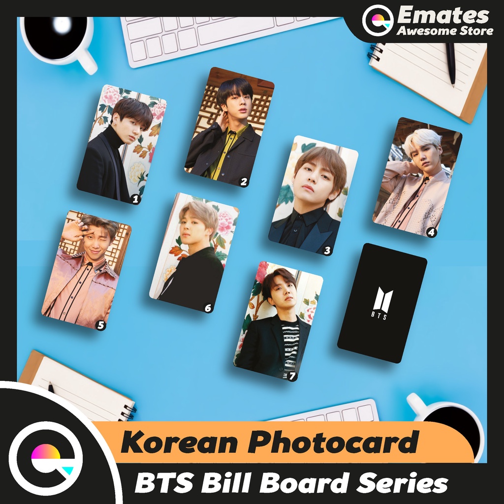 POLAROID Photocard bts Bill Board Jung Kook V Jimin Seok Jin Suga RM J ...