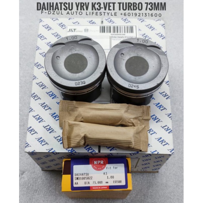 Piston ART Daihatsu K3-VET YRV Turbo 73mm 72.5mm 72mm | Shopee Malaysia