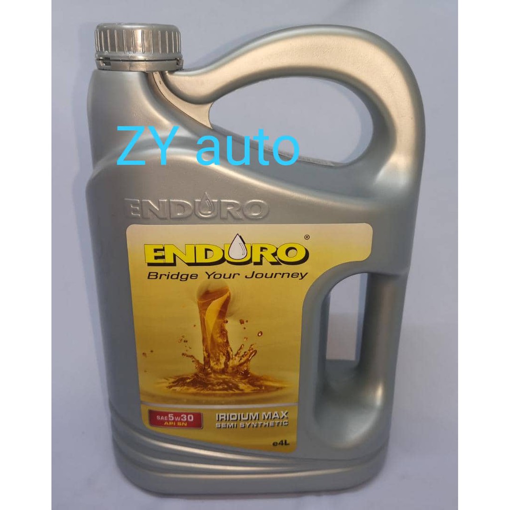 Enduro Lubricant Engine Oil Semi Sythetic SAE 5W30 SN 4 Liter Quality ...