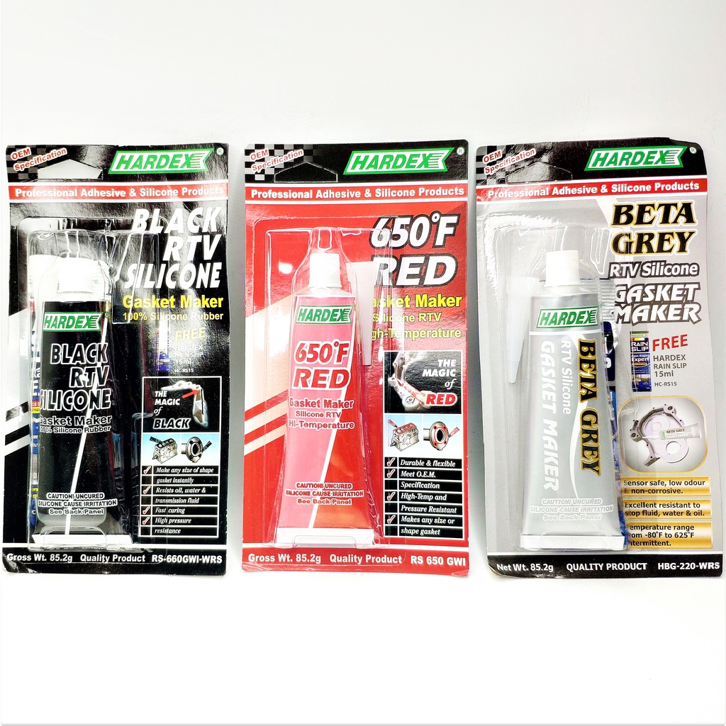 Hardex Beta Grey Red Black RTV Silicone Gasket Maker Hi-Temp | Shopee ...