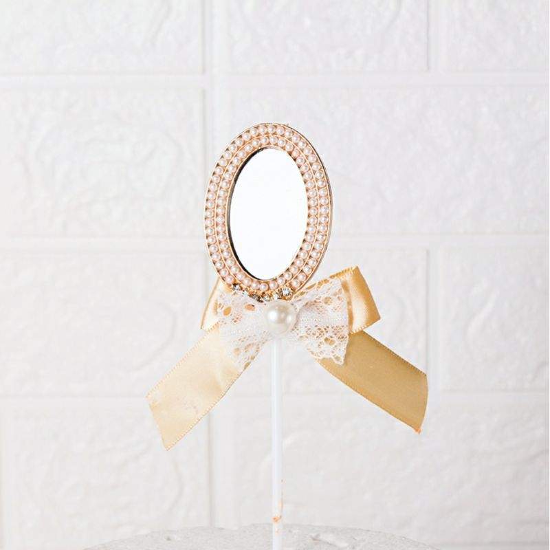 Princess Mirror Frame Cake Topper Kids Birthday Party Decoration Baking ...