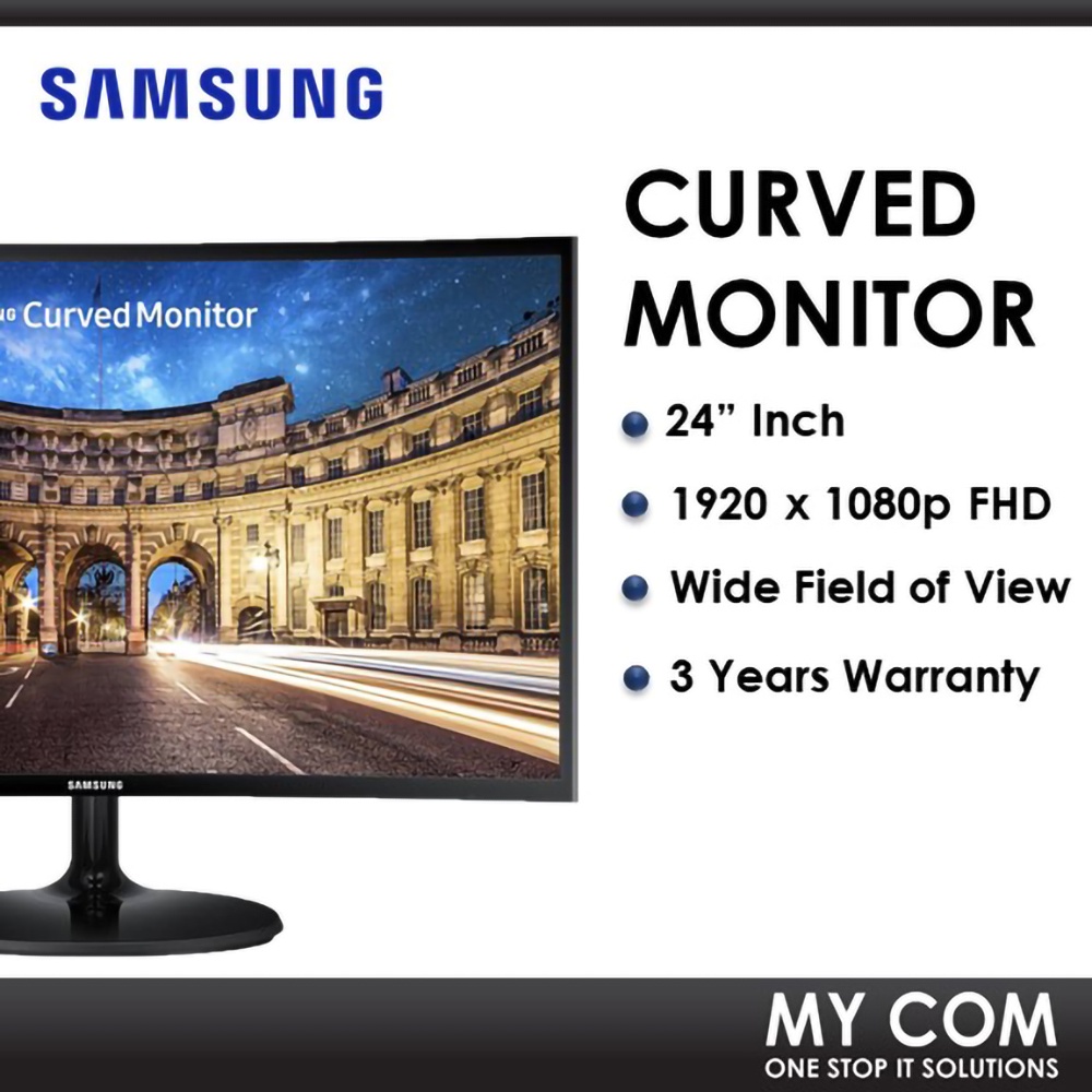 Samsung LC24F390FHEXXM CF390 23.5" 4ms 60Hz Super Slim & Sleek Design ...