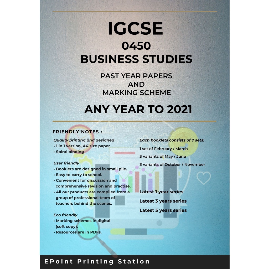 🌐IGCSE Past Year Papers📝| Business Studies 0450 📊| Any year to 2021📆 ...