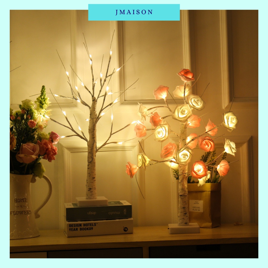 JMAISON LED White Tree Light Rose Tree Night Lamp Home Decoration ...