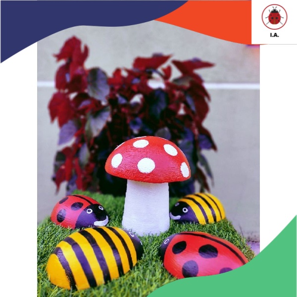 CENDAWAN DAN KUMBANG BATU HIASAN TAMAN MUSHROOMS AND LADY BUG GARDEN ...