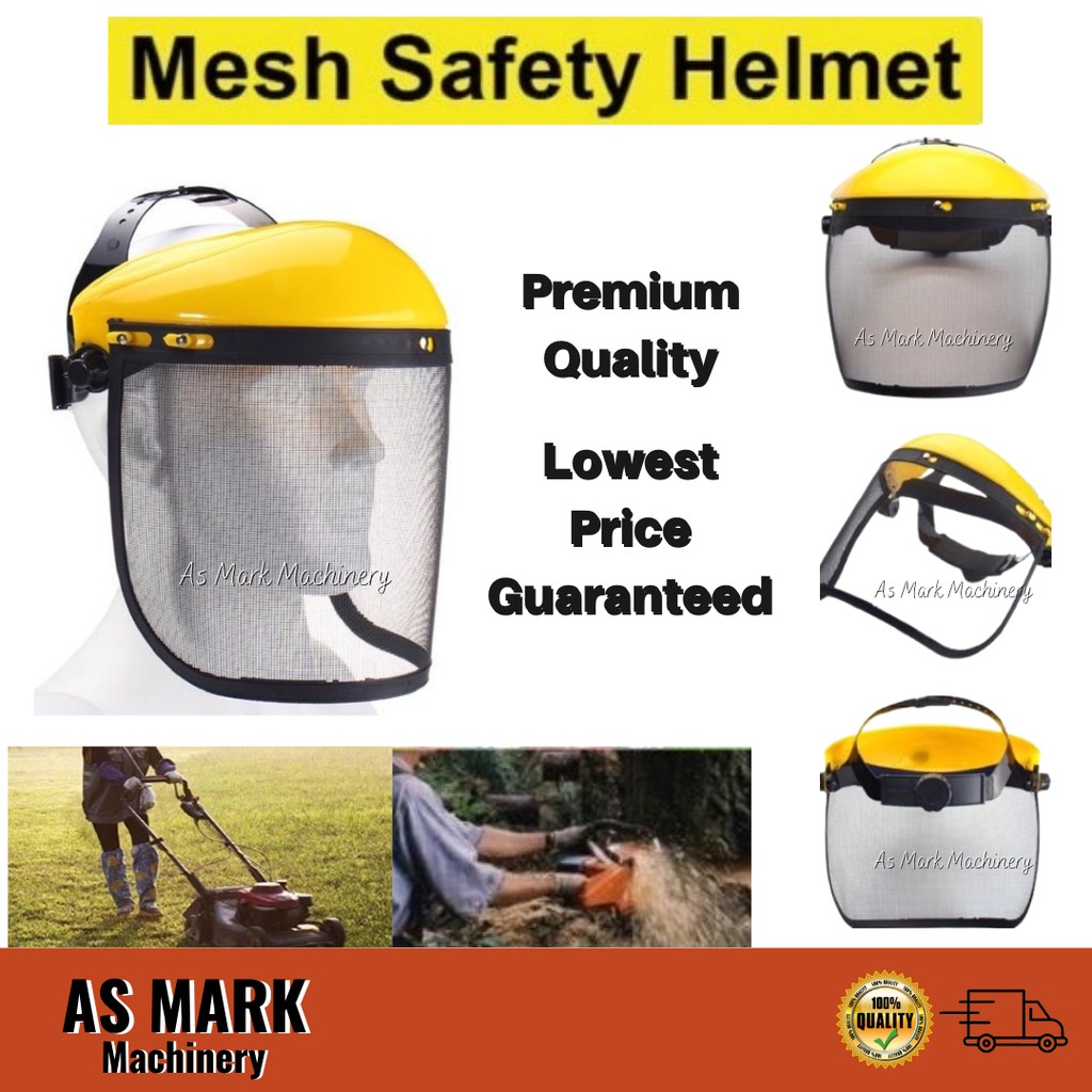 Full Face Mask Protective Visor Safety Helmet Hat Chainsaw Brush Cutter ...