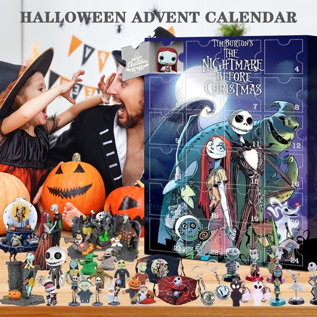 24pcs Halloween Doll Decorative Horror Figures Countdown Advent ...