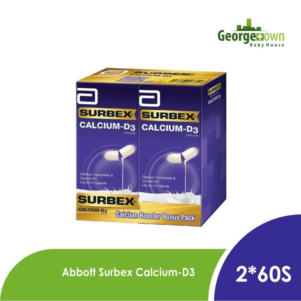 Abbott Surbex Calcium D3 (2 x 60's)/Surbex Calcium (GTG) | Shopee Malaysia