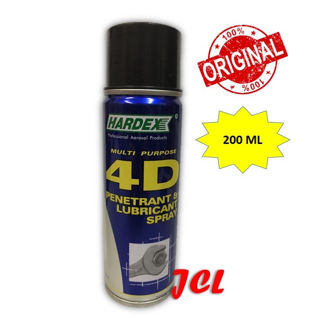 HARDEX 4D 200ML MULTIPURPOSE PENETRANT & LUBRICANT SPRAY ANTI RUST WD4D ...