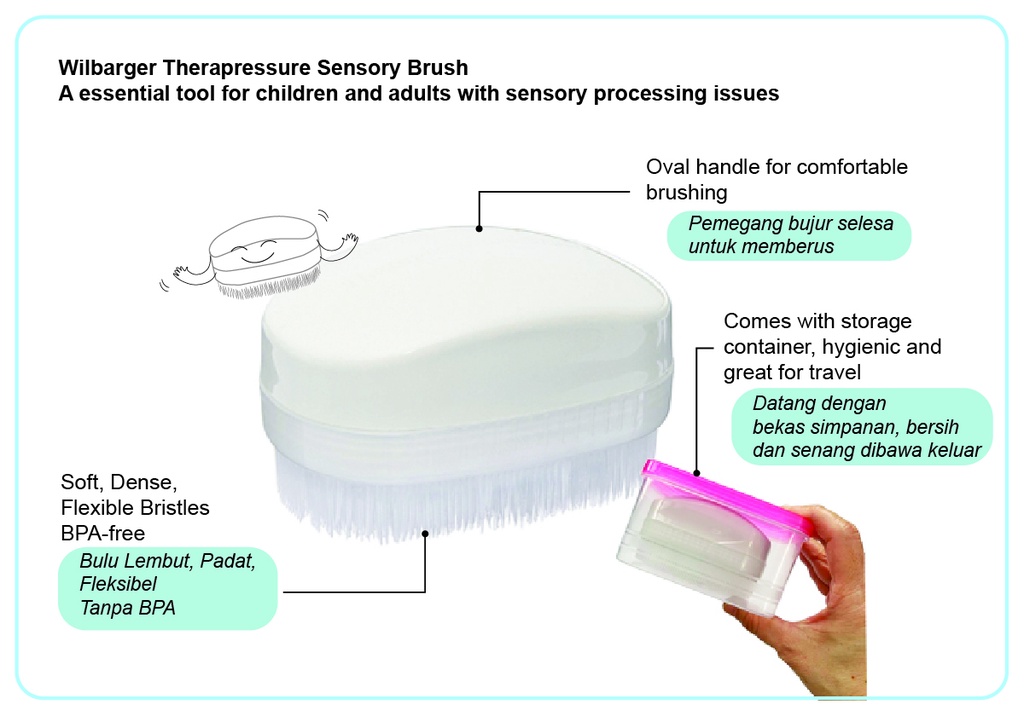 Wilbarger Therapressure Sensory Brush ADHD Autism SPD Berus Terapi ADHD ...