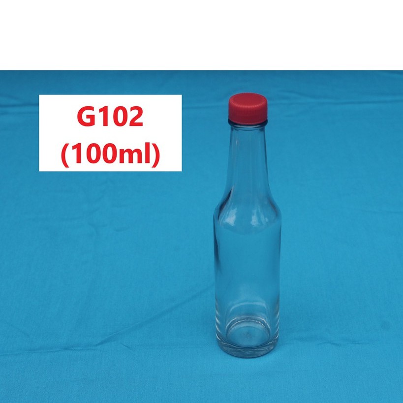 G102 GLASS BOTTLE (BOTOL KACA) (100ml) (1SET = 50 UNIT INSIDE) | Shopee ...