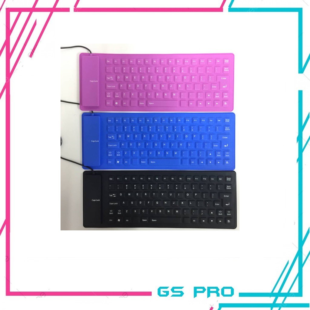 [gspro] 85 Keys Usb Silicone Rubber Flexible Foldable Keyboard For