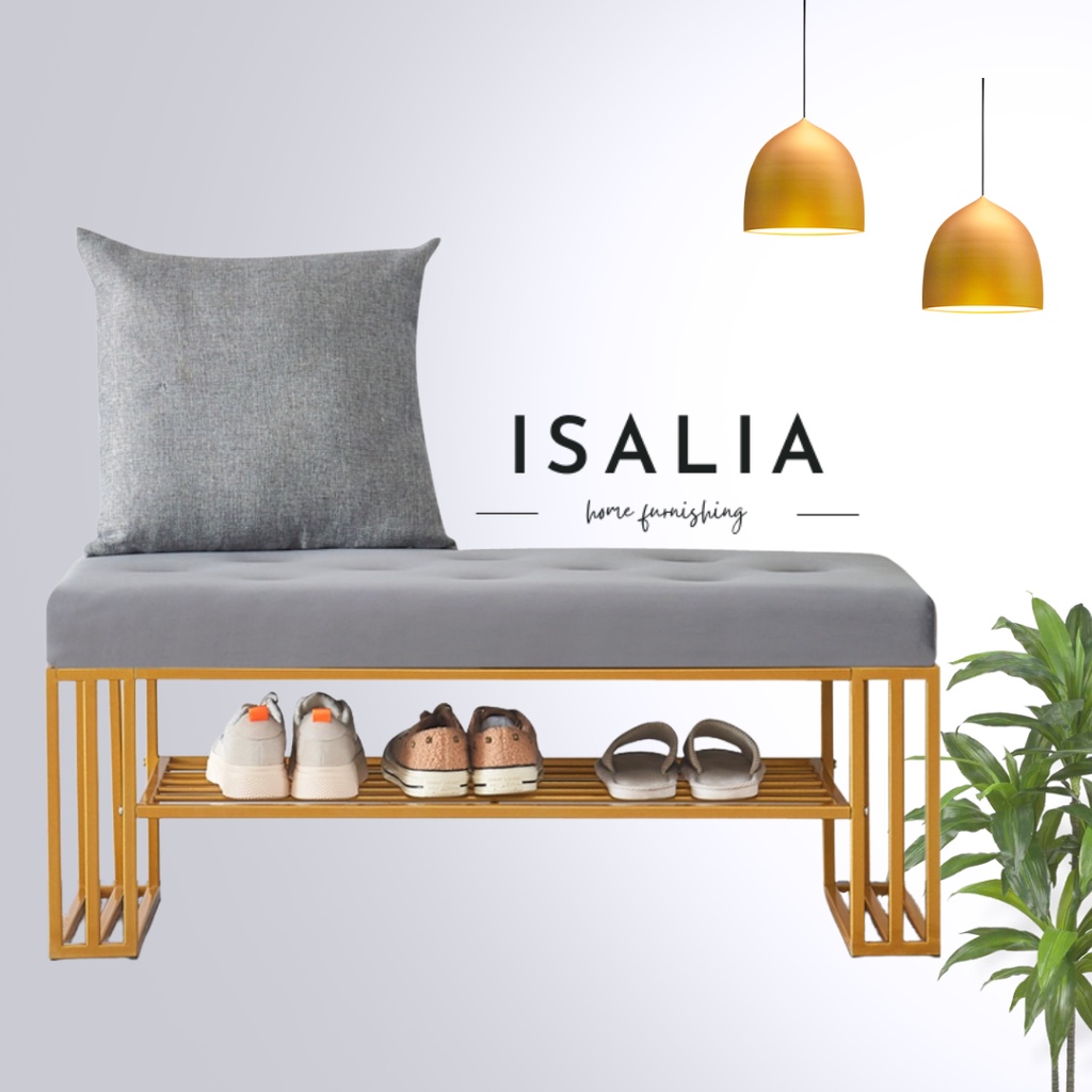 ISALIA LUXURY NORDIC SHOE CHANGING SHOE & RACK [READY STOCK] | Shopee ...
