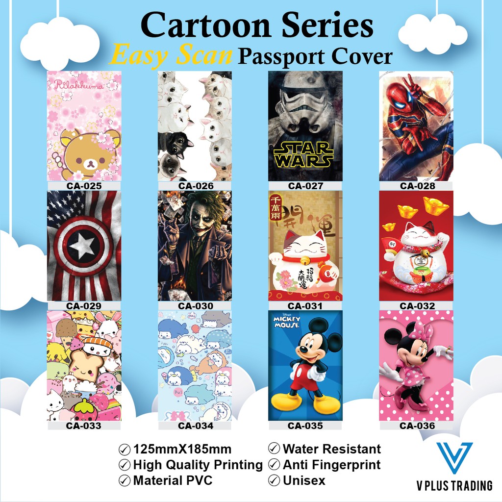 Passport Cover Cartoon Series ( CA-025 to CA-036 ) | Shopee Malaysia