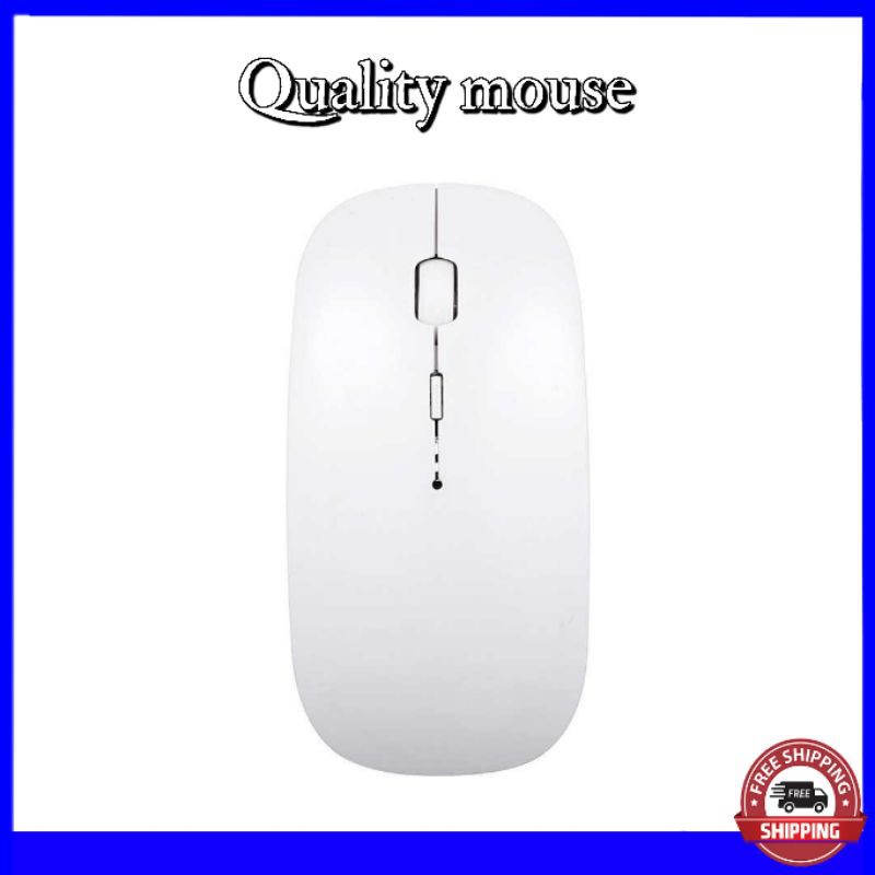 Wireless Mouse Portable BT Mouse Rechargeable Ergonomic 2.4GHz USB ...