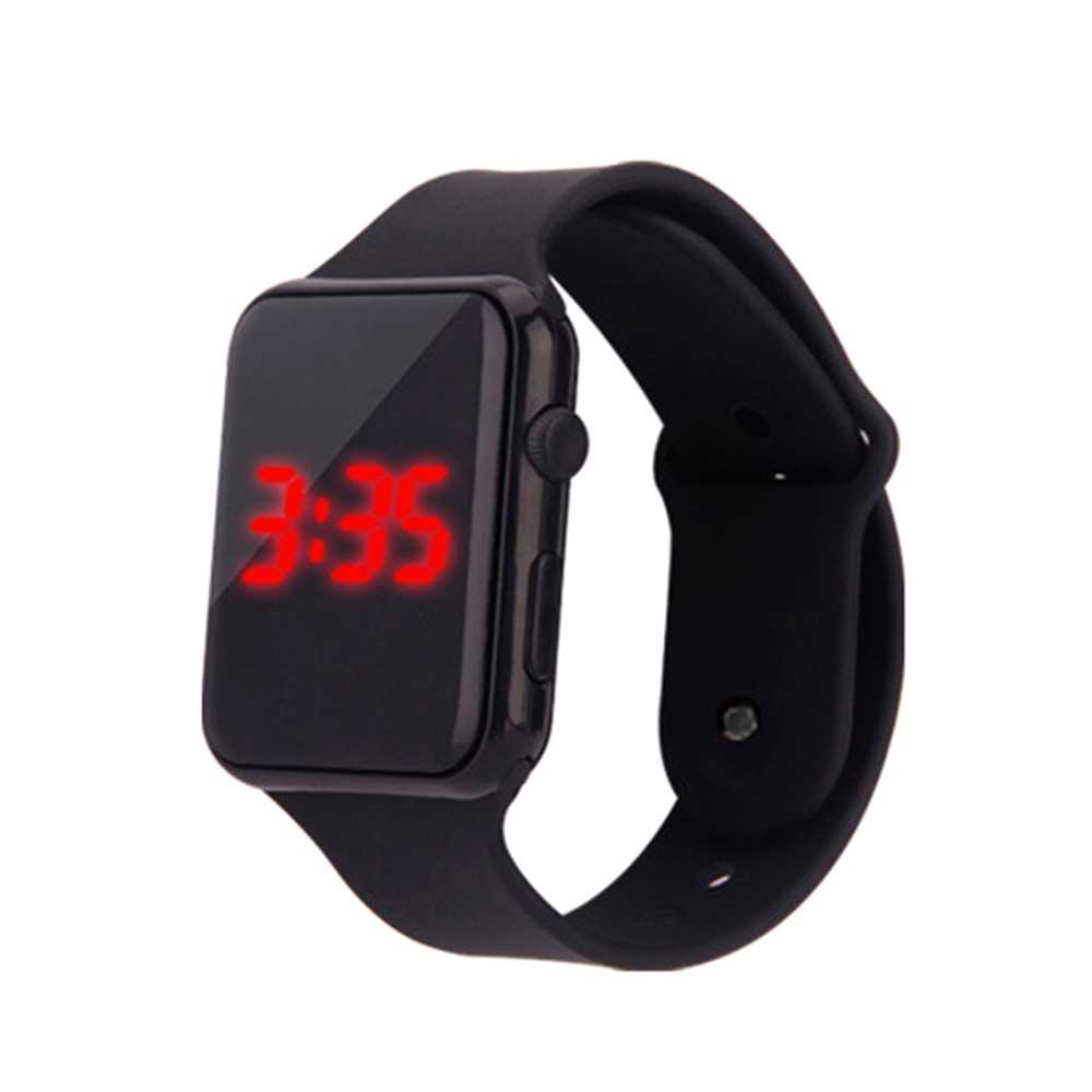 Student Fashion Rectangle Watch Intelligent Electronic LED Watch (Black) | Shopee Malaysia