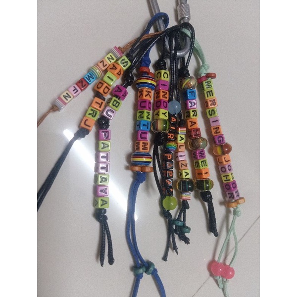 keychain nama / huruf / number custom | Shopee Malaysia