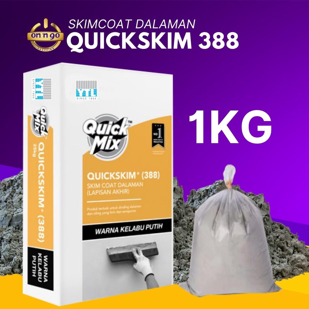 QUICKSKIM 388 (SKIMCOAT DALAMAN) 1KG | Shopee Malaysia