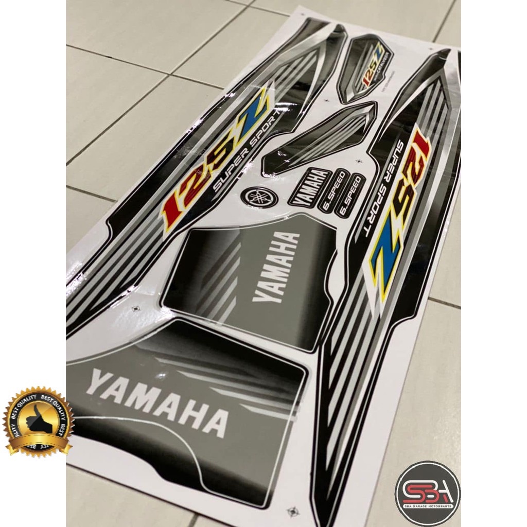 STICKER STRIPE BODY SET / COVERSET 125Z MORITAKA HITAM ROBOT Z ORIGINAL ...