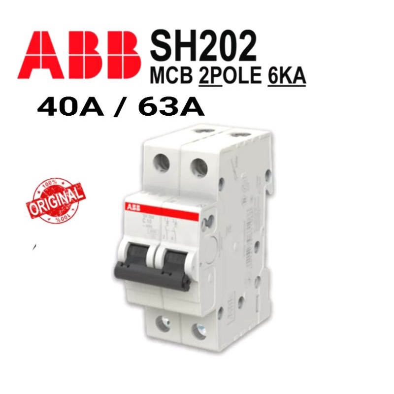 ABB SH202 40A 63A 2P MCB 6kA | Shopee Malaysia