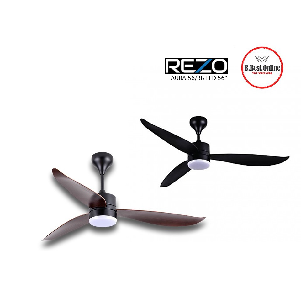 [Free Shipping] AURA 56/3B LED/DW AURA 56/3B LED/MB Rezo Ceiling Fan ...