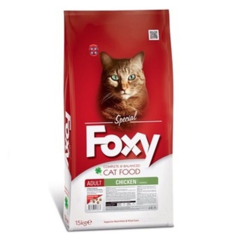 [100% ORIGINAL] 15kg FOXY Chicken Adult Cat Food Made in Turkey ...