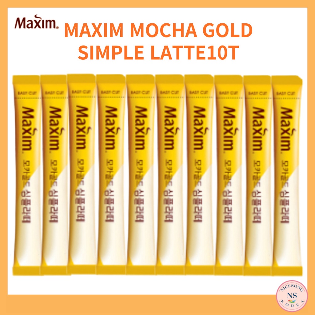 [MAXIM]Maxim Coffee Mocha Gold Simple Latte Stick Coffee 10T MAxim ...